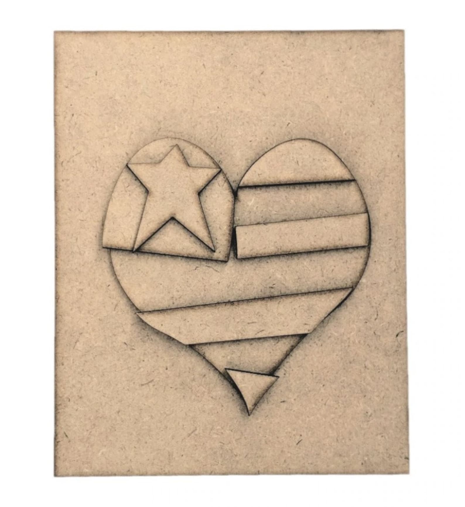 July - Heart Flag - for Block Calendar / Countdown Calendar - DIY ...