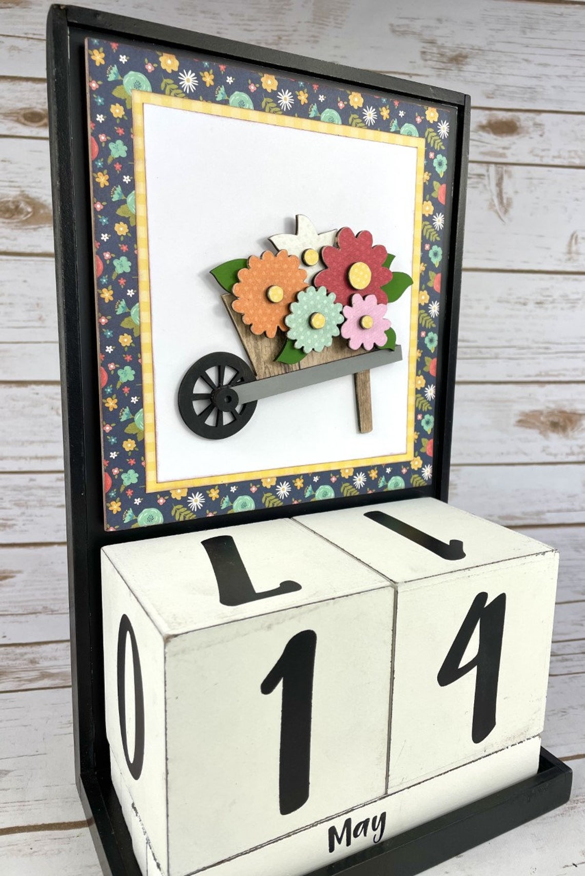 May Wheelbarrow and Flowers Kit for Block Calendar / - Etsy