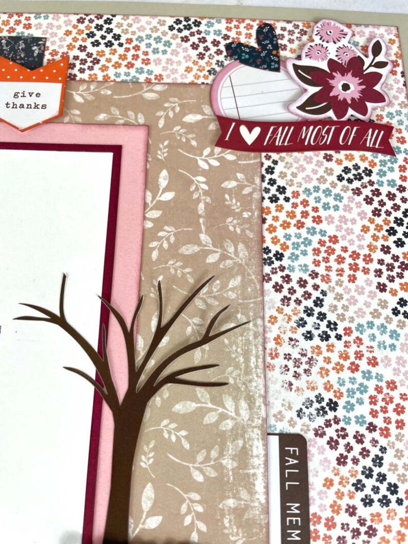 Autumn Forever Fall Layout DIY 1-page 12x12 PRECUT Layout - Etsy