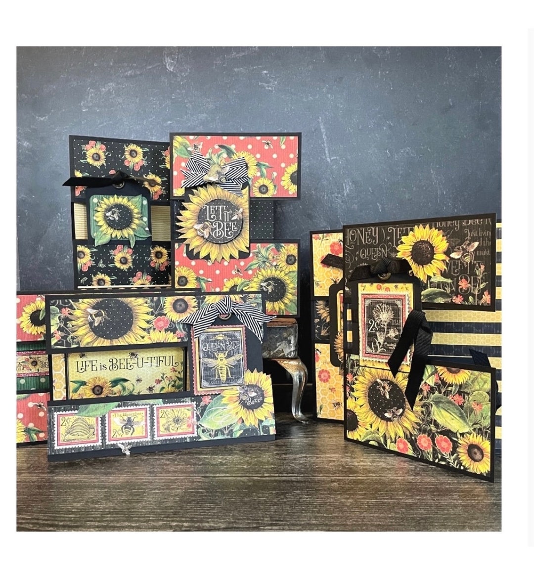 Let It Bee PRECUT Busy Bees ATC Fun Fold G45 Card Set DIY - Etsy