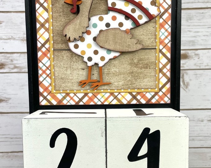 November - Thanksgiving Turkey - for Block Calendar / Countdown ...
