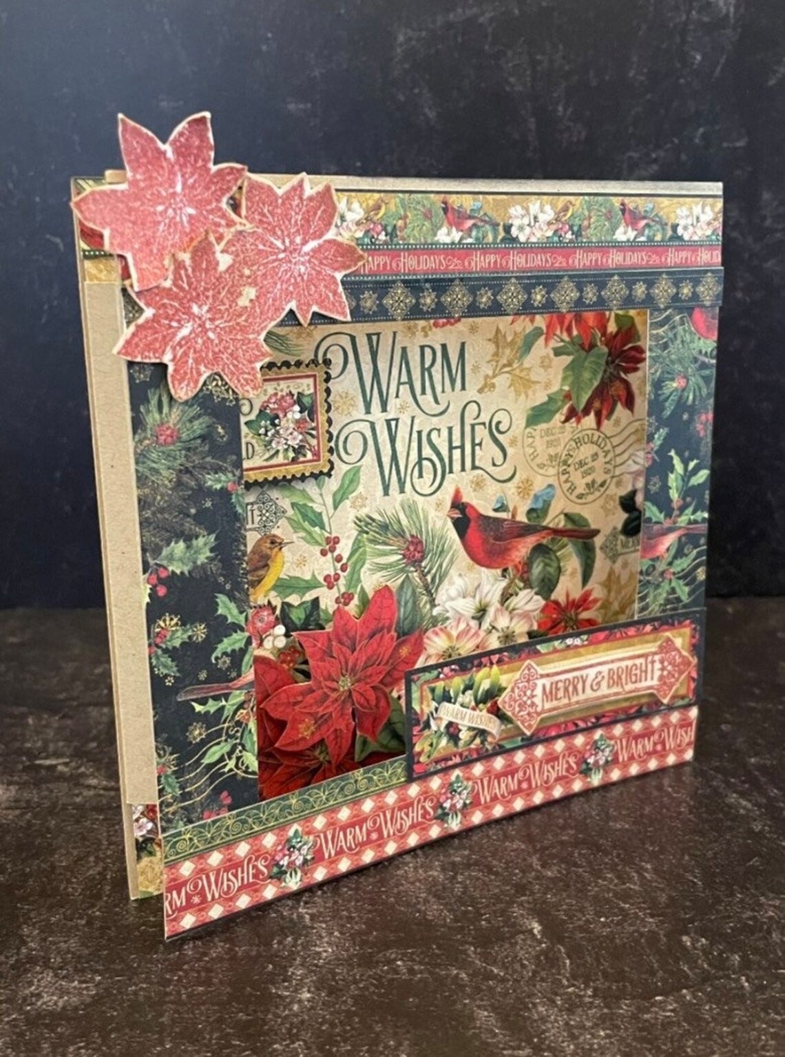 Warm Wishes Framed Cards & Accordion Cards Set 6-card DIY - Etsy