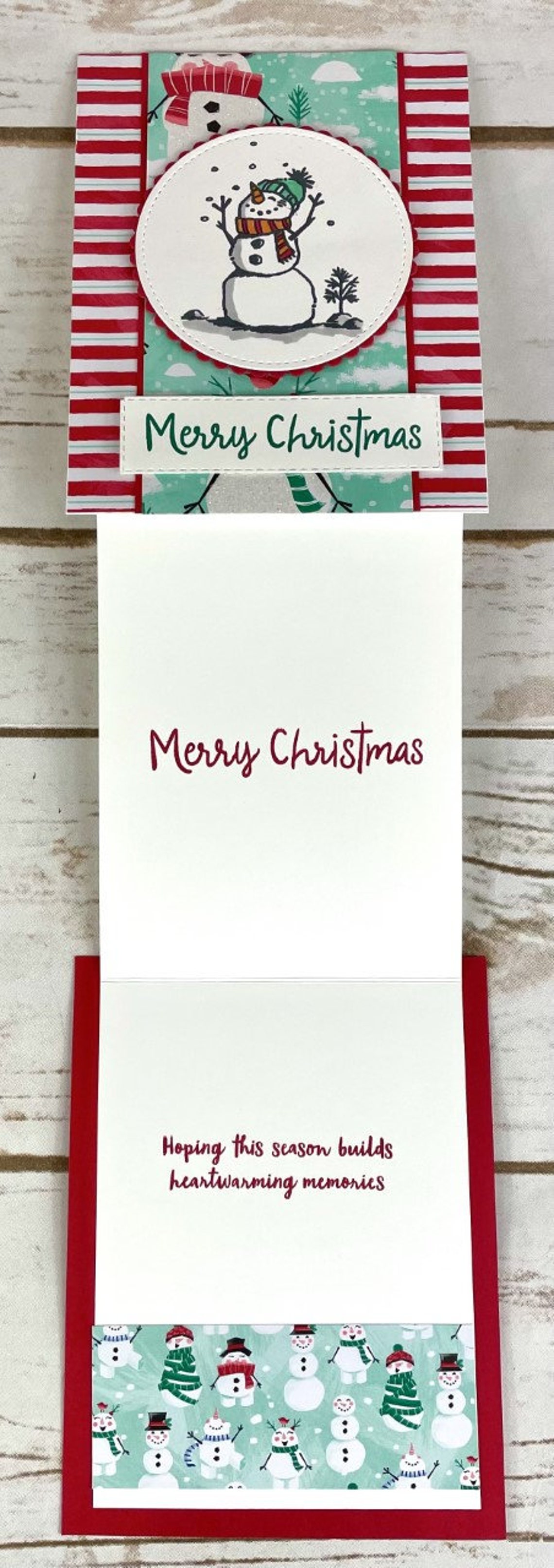 Merry Christmas Snowman Fun Fold Card DIY Class Kit - Etsy