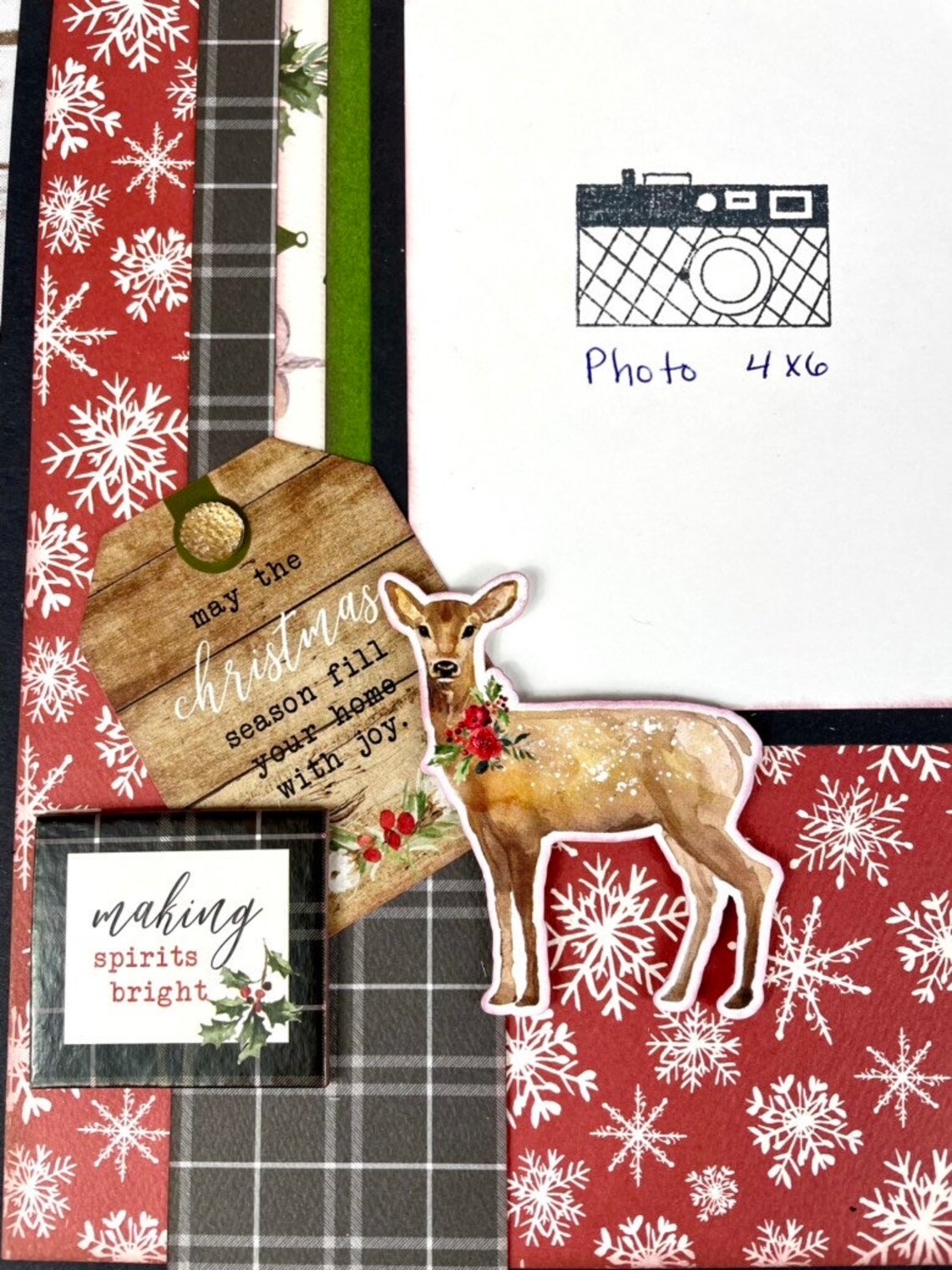 Holly and Jolly Carta Bella Christmas Layout DIY 1-page - Etsy