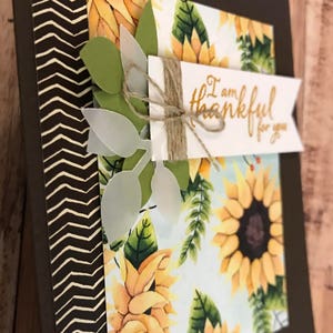 Fall- Thankful for You - Sunflowers Card Class Kit - Etsy