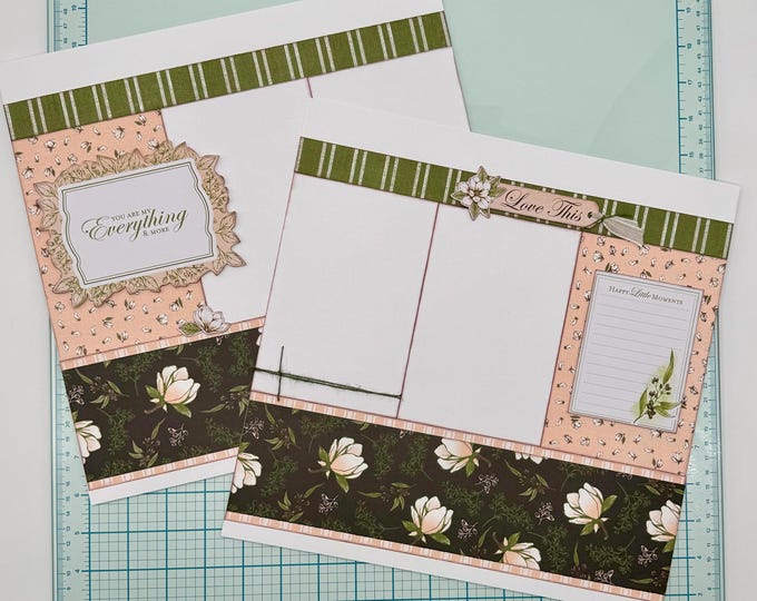 Love This - Magnolia Lane - Pre-cut 2-page 12x12 Scrapbook Layout DIY ...