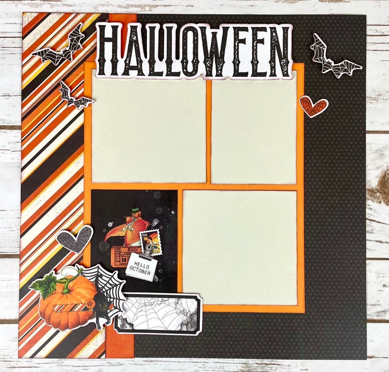 Halloween Boo to You Halloween Layout Simple Pages Series - Etsy