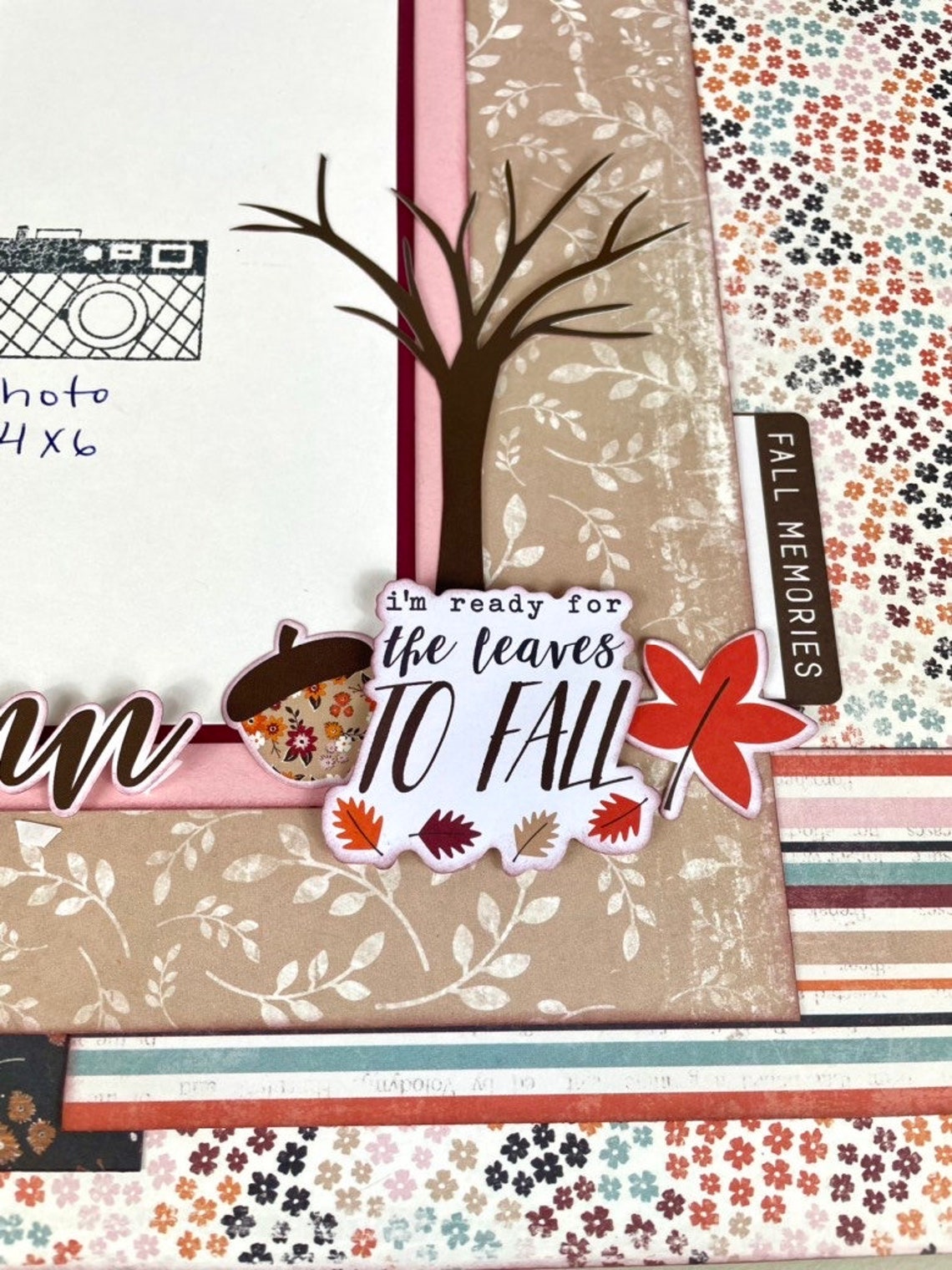 Autumn Forever Fall Layout DIY 1-page 12x12 PRECUT Layout - Etsy