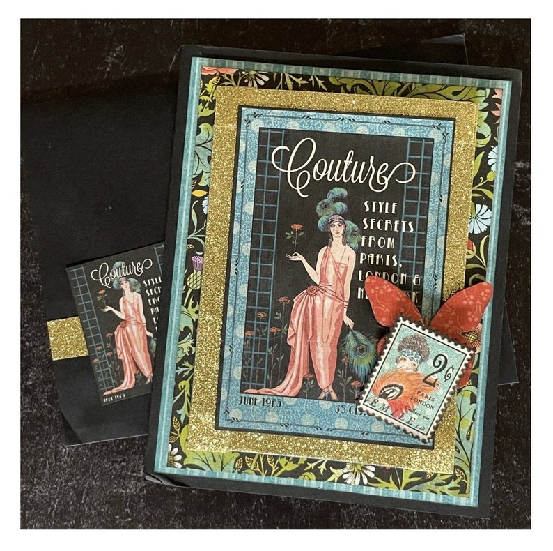 Couture Glamorous & Glittery Cards Graphic 45 DIY Card - Etsy