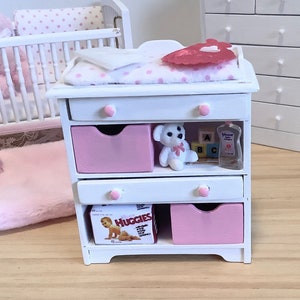 Pretty in Pink Nursery Changing Table With All Accessories for | Etsy