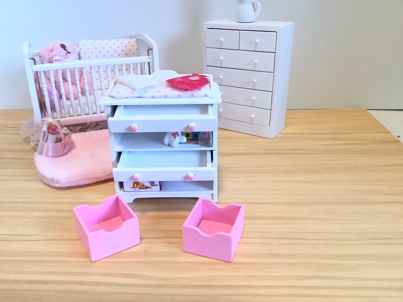 Pretty in Pink Nursery Changing Table With All Accessories for - Etsy