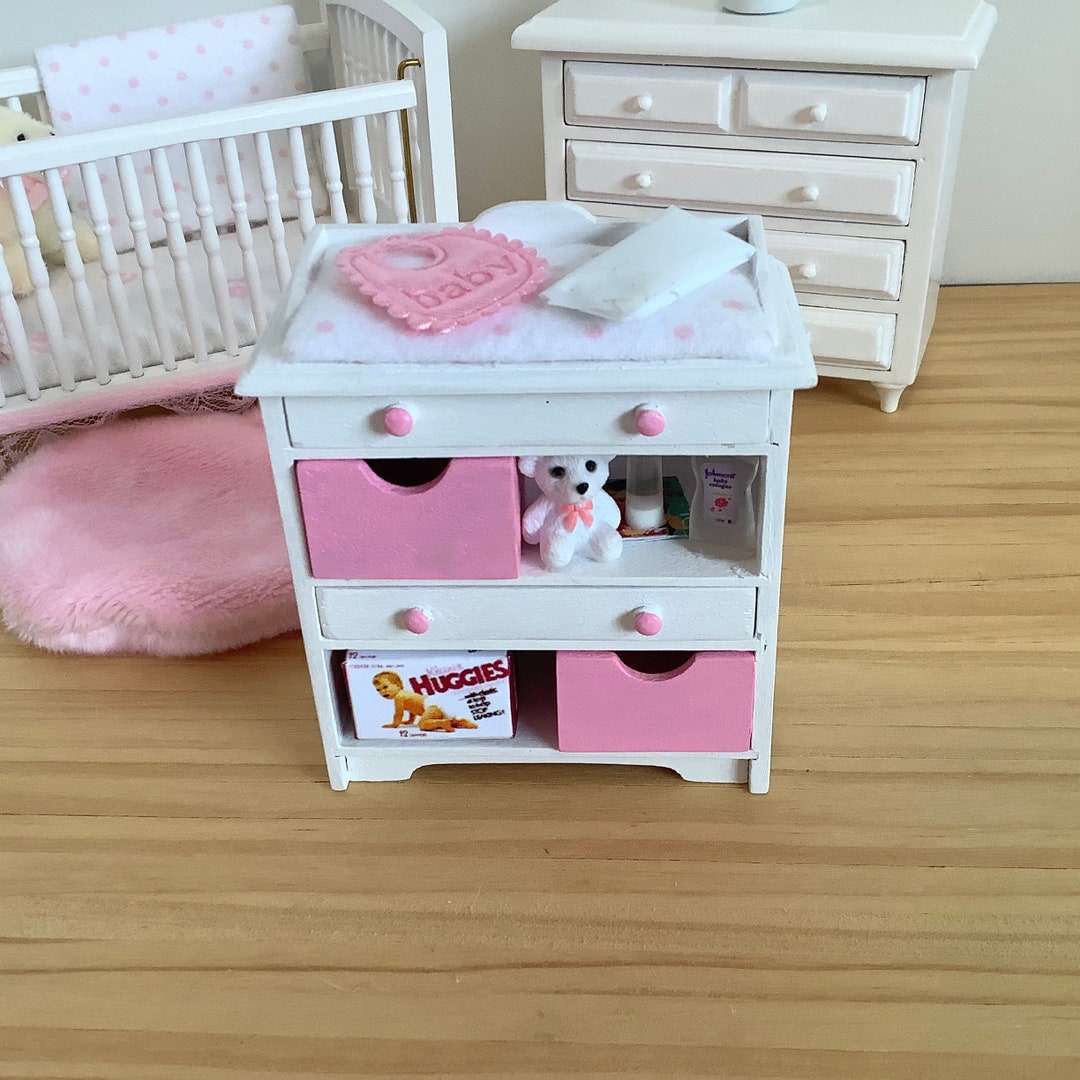 Pretty in Pink Nursery Changing Table With All Accessories for - Etsy