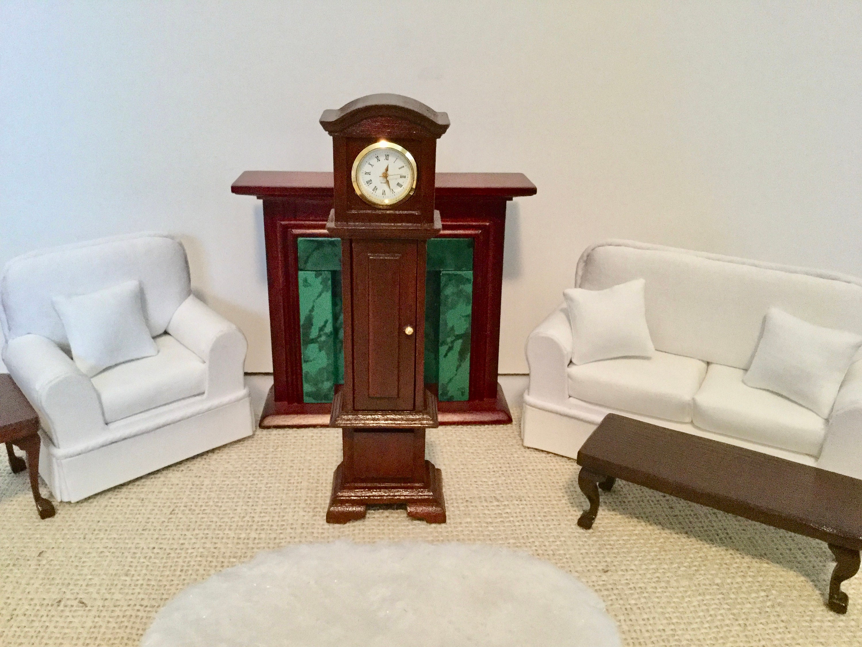 Dollhouse Working Grandfather Clock in Mahogany for 1:12 Scale | Etsy