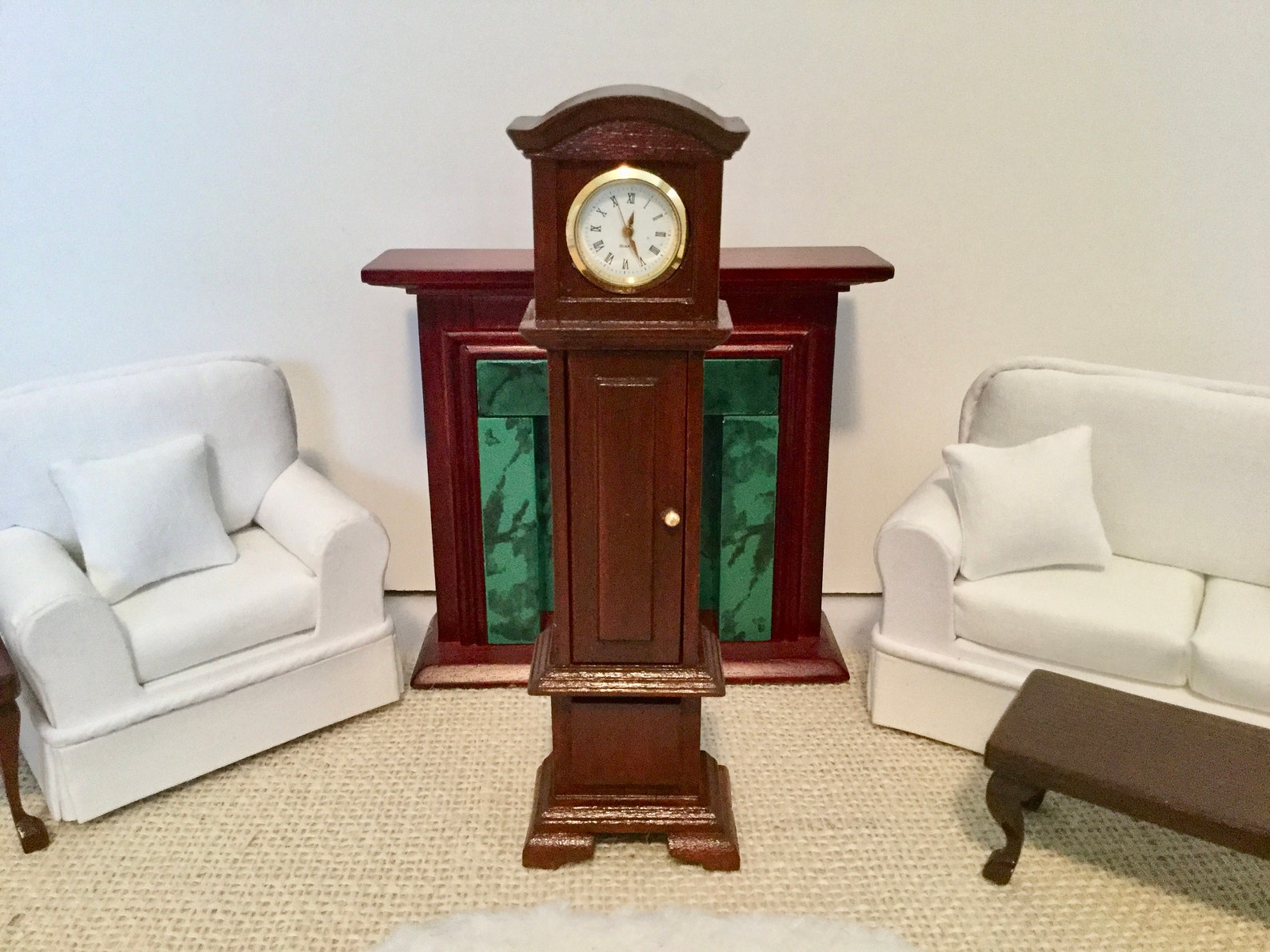 Dollhouse Working Grandfather Clock in Mahogany for 1:12 Scale | Etsy