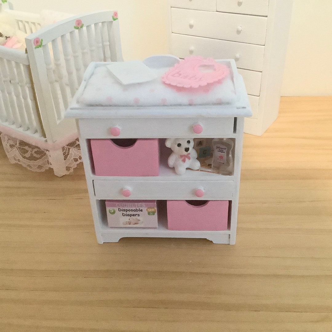 Pretty in Pink Nursery Changing Table With All Accessories for - Etsy