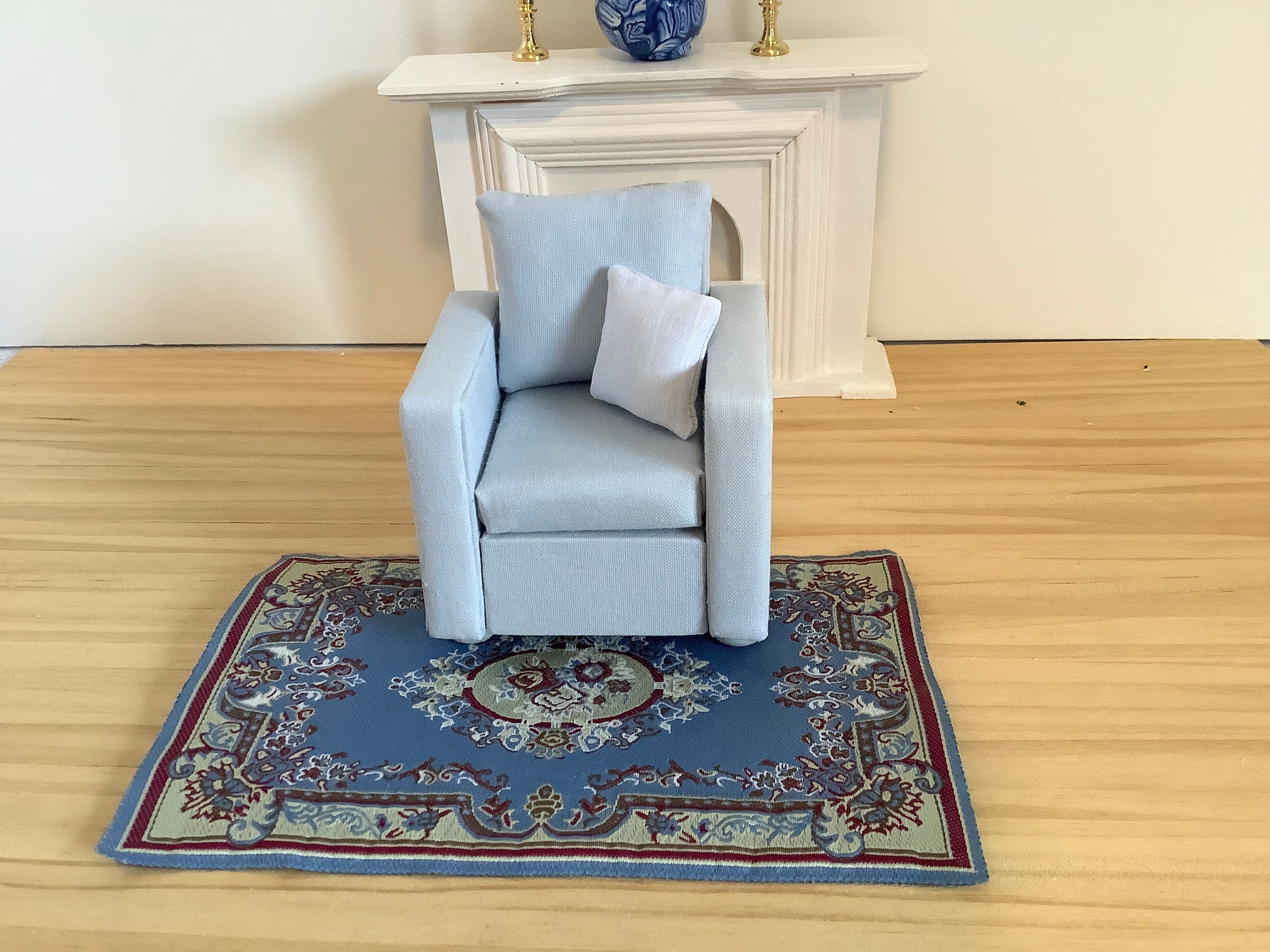 Modern Light Gray Chair With One Pillow for 1:12 Scale | Etsy