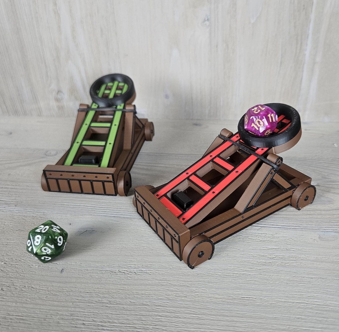 Dice Catapult D&D Dice Roller Dnd Tabletop Dice Tray Dungeons and Dragons Gift Dice Tower ...