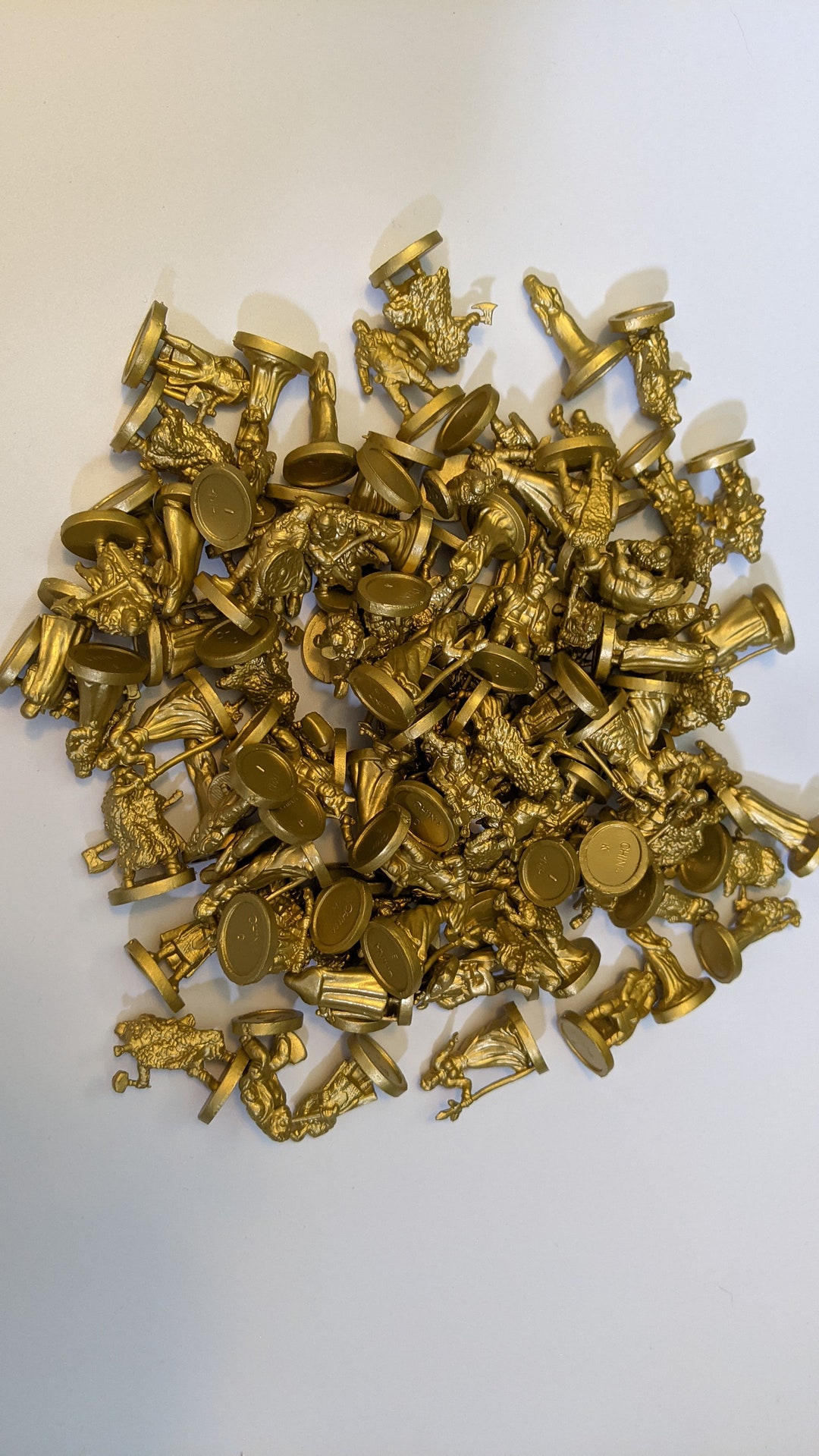 Gold Plastic Dnd Miniatures: 50-piece RPG Miniatures Set - Etsy