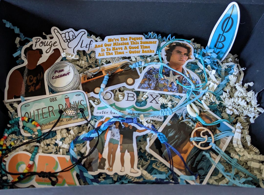 Outer Banks Gift Set With Stickers, Bracelets, Necklace - Etsy