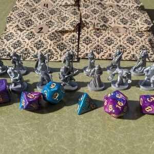 Dungeons and Dragons Miniatures Dice Advent Calendar With 17 - Etsy