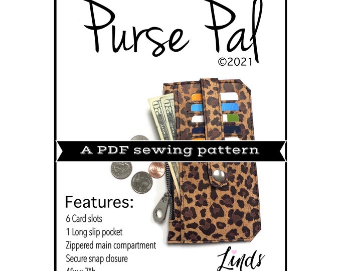 Purse Pal PDF Sewing Pattern (includes Svgs), Diy Wallet Pattern ...