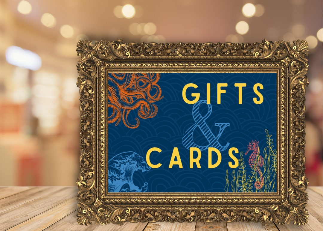 Nautical / Under the Sea Gifts & Cards Printable Sign - Etsy