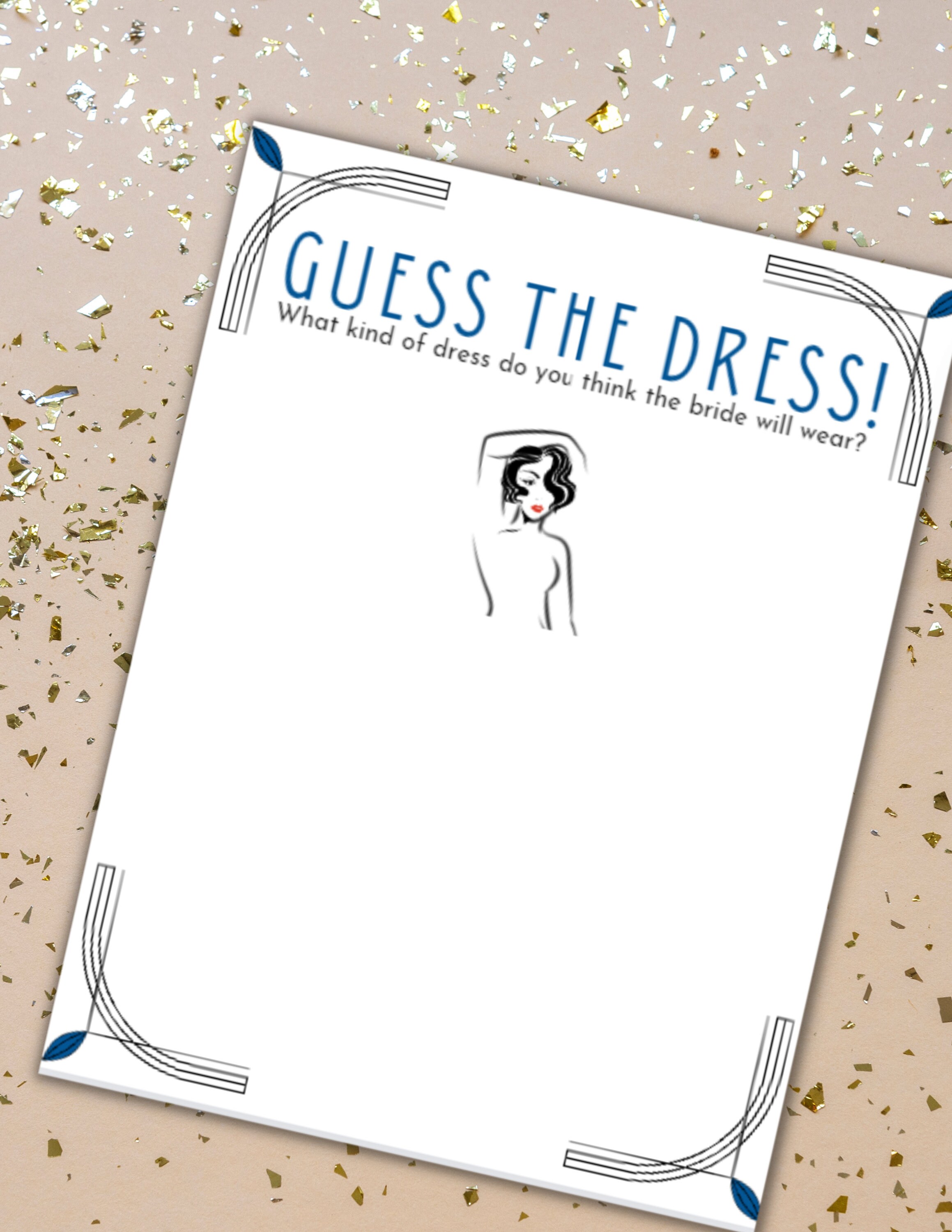 Roaring 20s Guess the Dress Printable for Gatsby 1920s Bridal Shower - Etsy