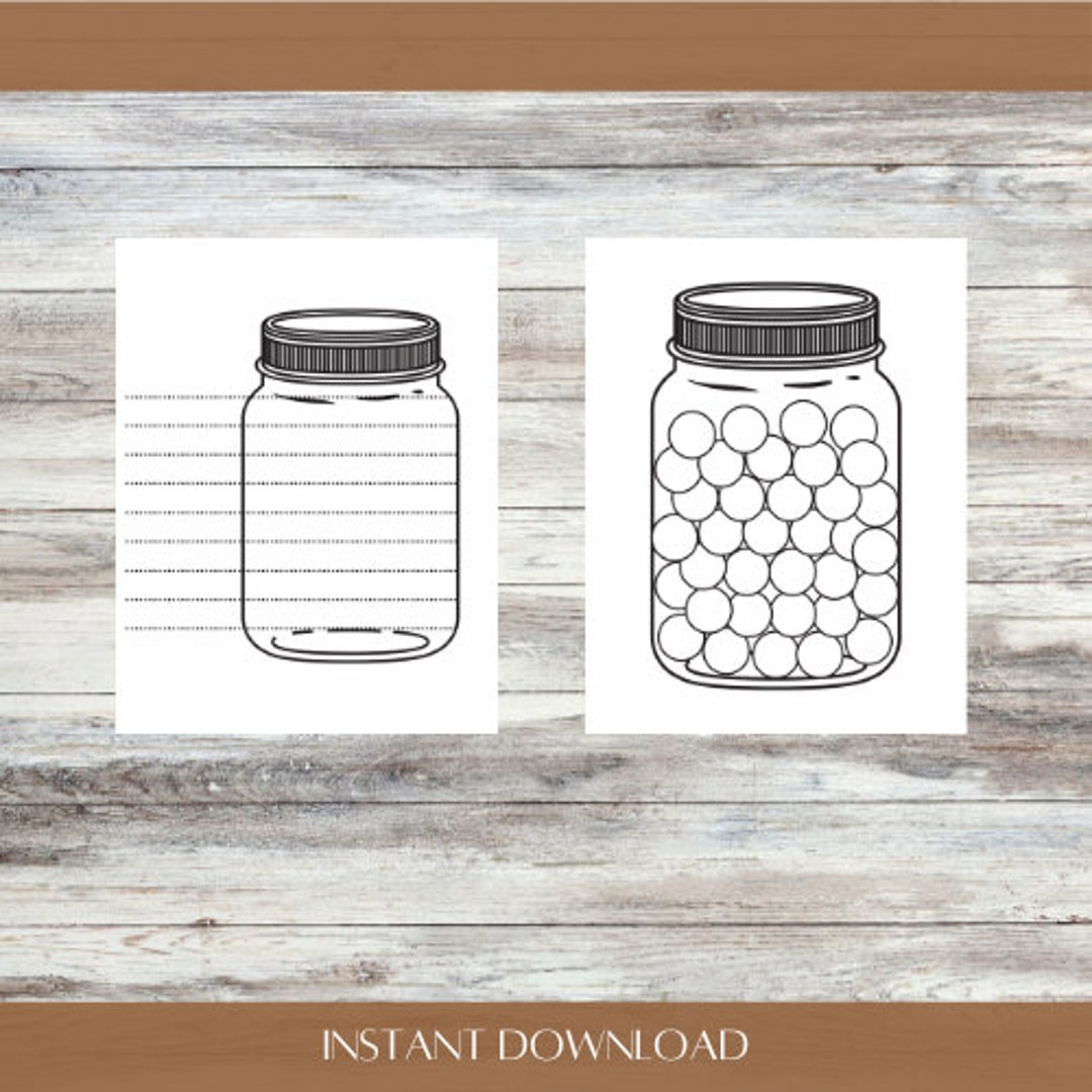 DIGITAL DOWNLOAD Mason Jar Money Tracker - Etsy