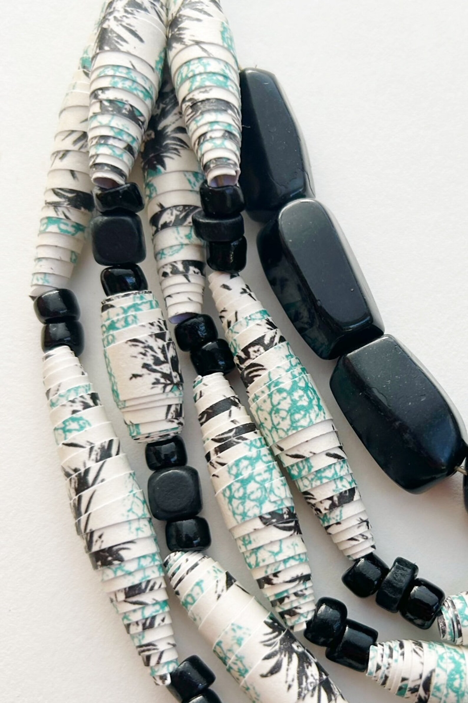 5 Strand Mixed Bead Statement Necklace, Multistrand Statement Necklace ...