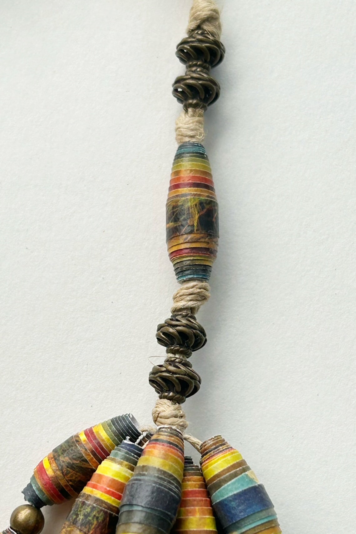 9-strand Mixed Bead Statement Necklace, Colorful Long Layering Necklace ...