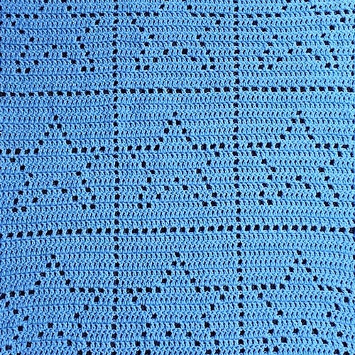 Crochet Filet Star Baby Blanket Pattern Only - Etsy