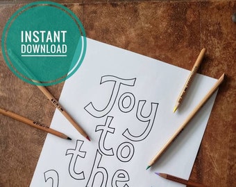 Christmas Colouring Sheet - Joy to the World Stars - Christian Hand ...