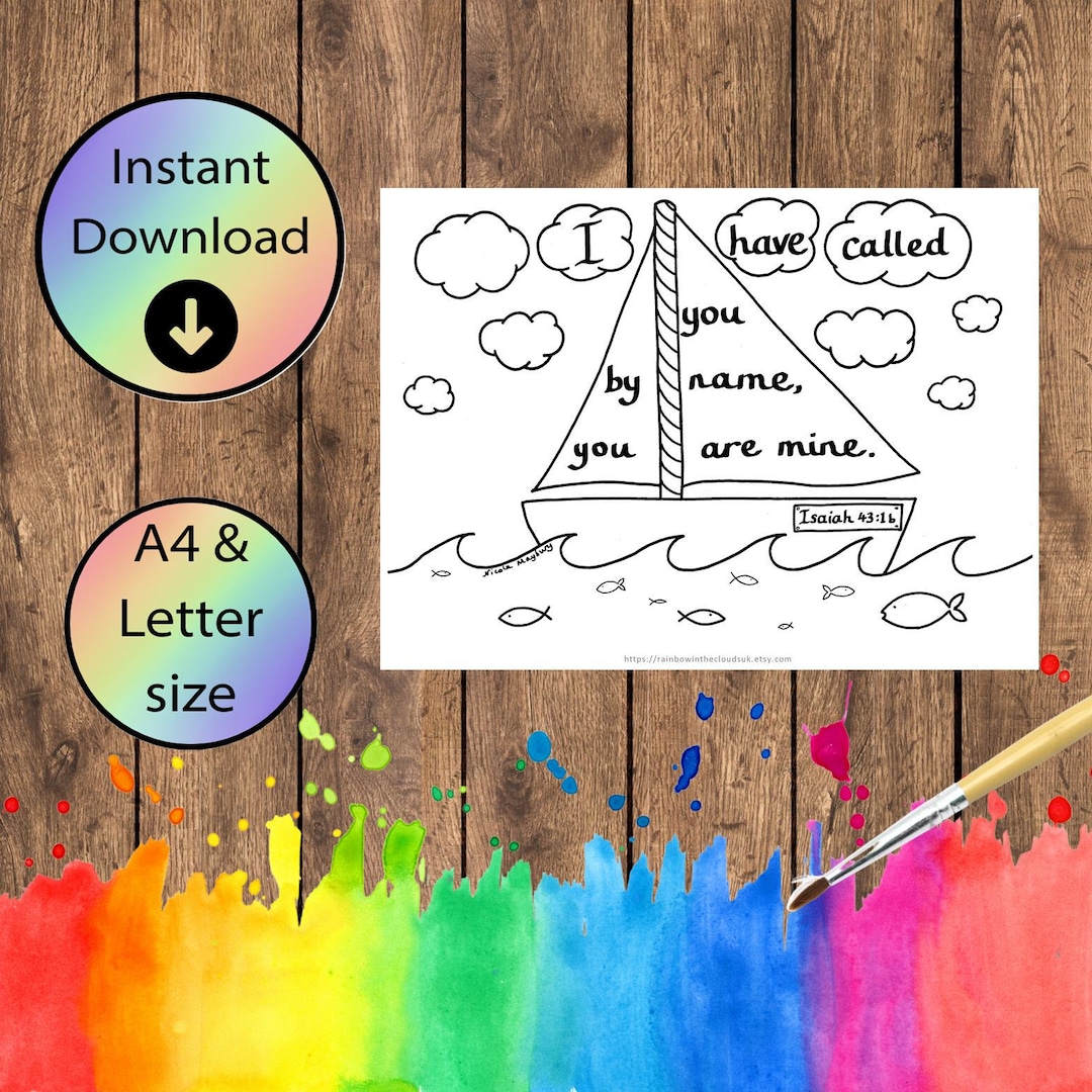 I Have Called You by Name Christian Colouring Page - You Are Mine ...