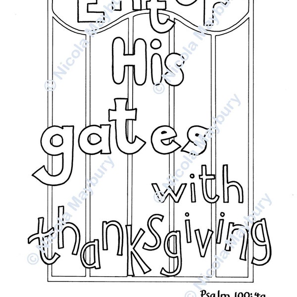 Enter His Gates With Thanksgiving - Etsy