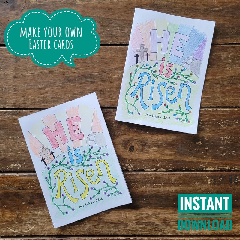 Diy Easter Card - Etsy