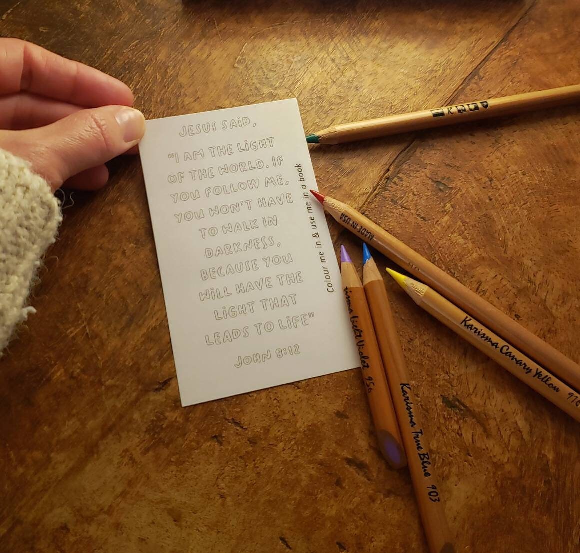 30 Colour Your Own Christian Bookmarks - I Am the Light of the World ...