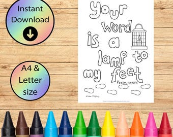Psalm 119:105 DIY Puzzle Activity Kids Ministry - Etsy