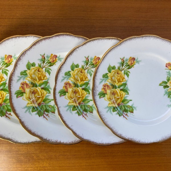 Yellow Rose Plates - Etsy