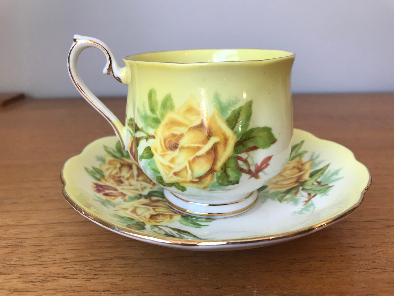 Royal Albert Yellow Rose Tea Cup and Saucer Yellow Ombre - Etsy Canada