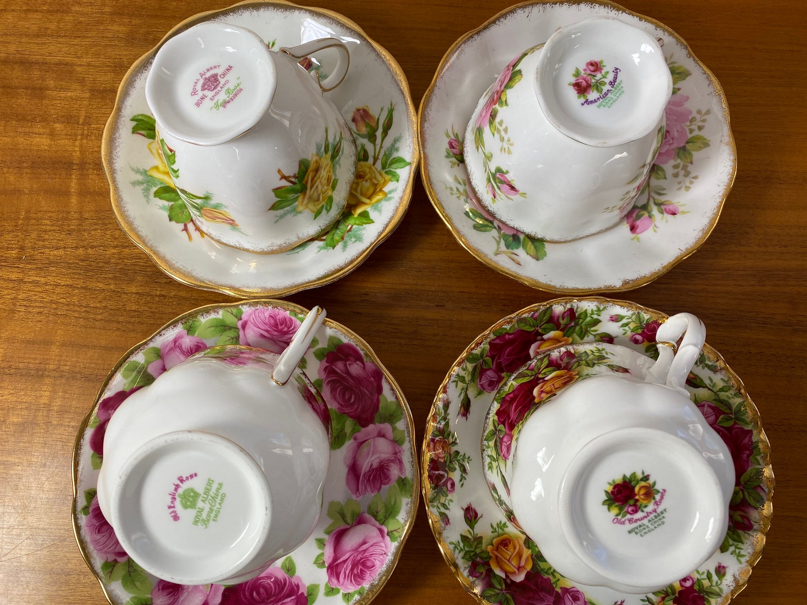 Royal Albert Tea Set Rose Pattern Teacups and Saucers Pink - Etsy