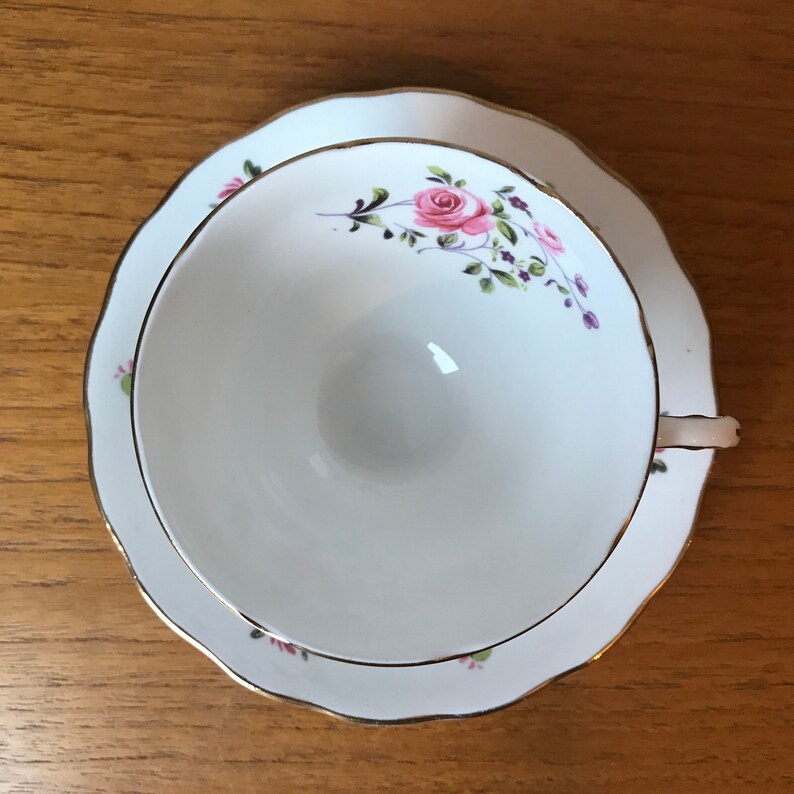 Melba China Tea Cup and Saucer Pink and Purple Flower Teacup - Etsy