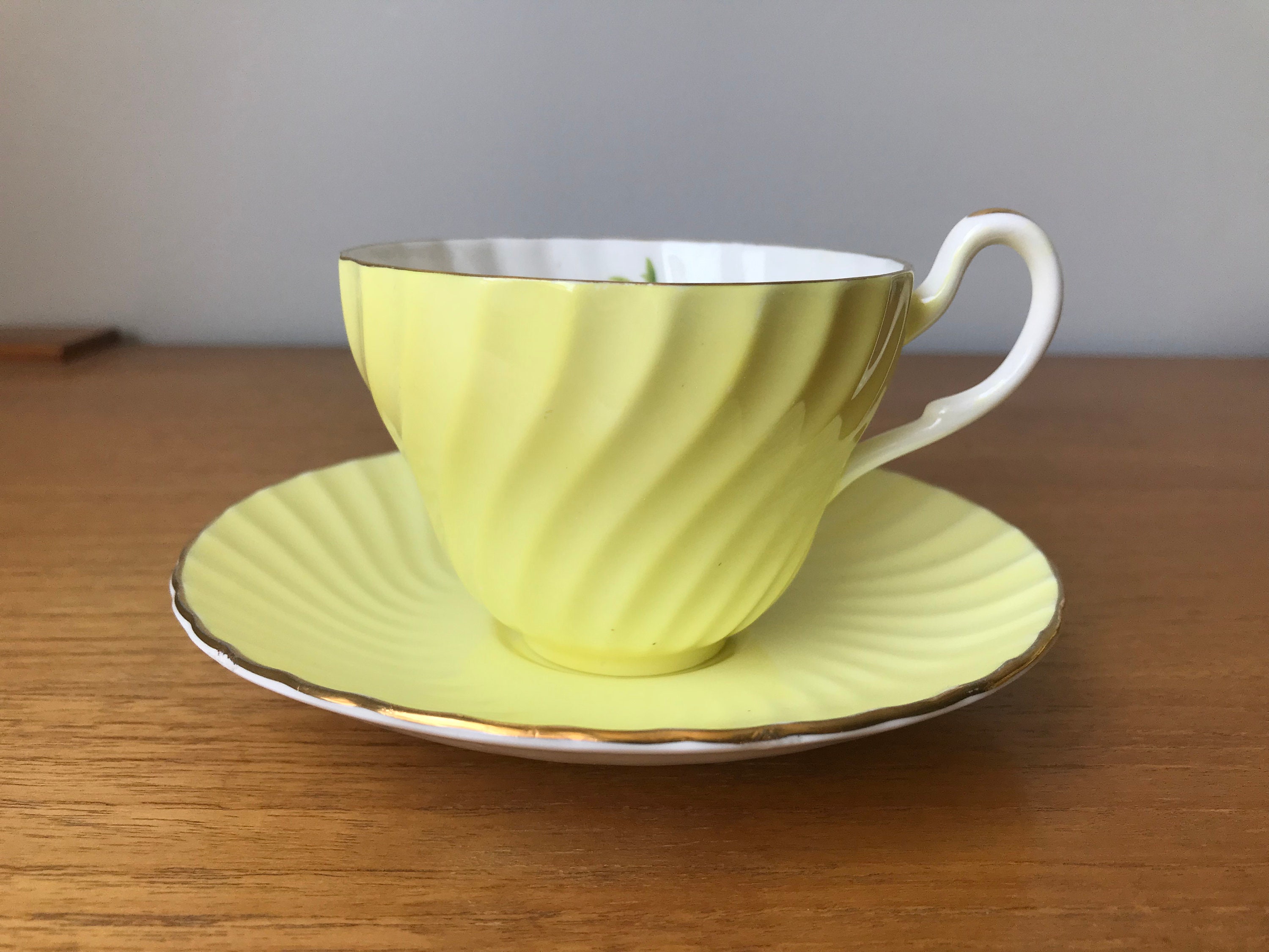 Yellow Foley China Tea Cup and Saucer | Etsy
