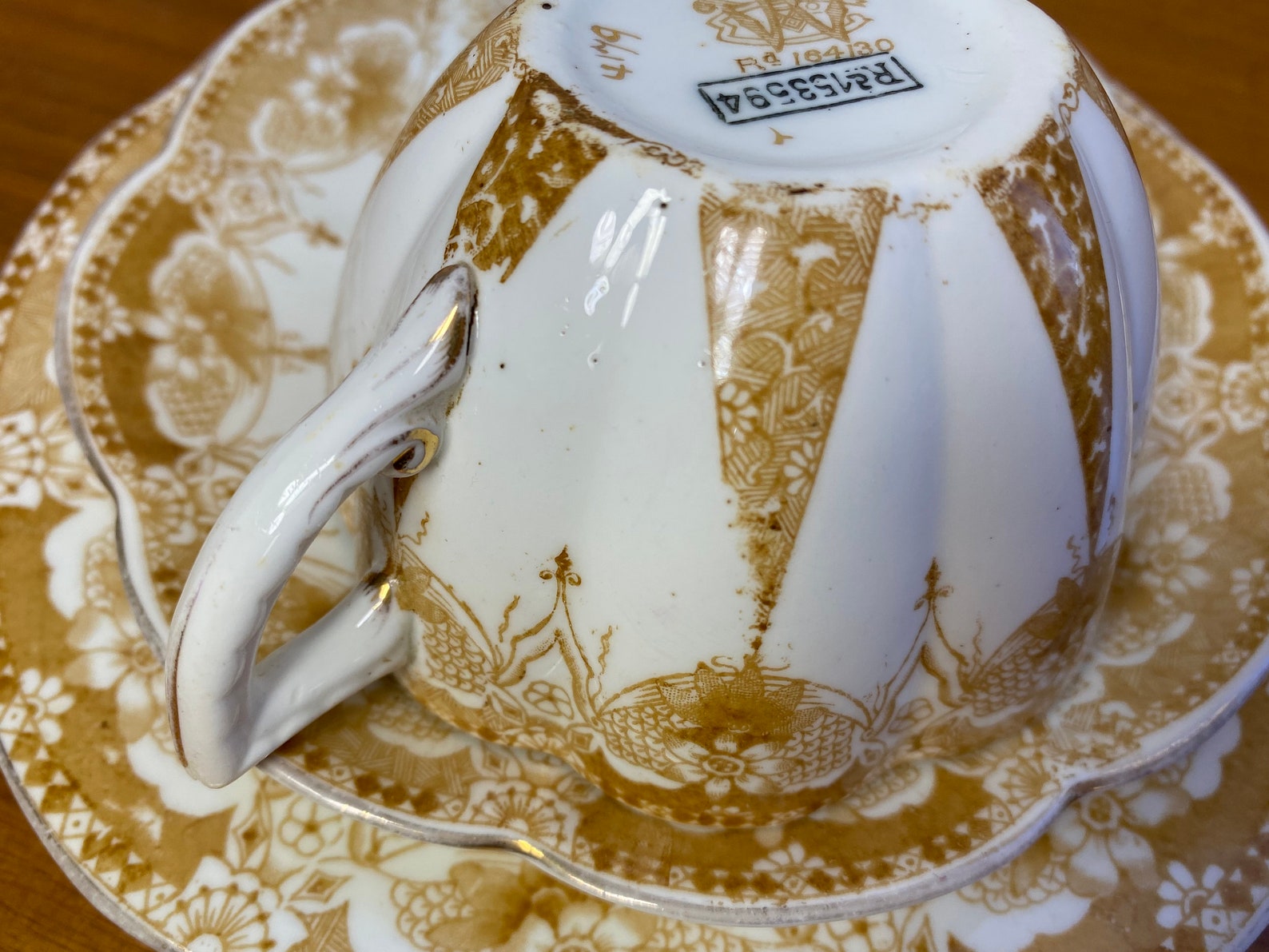 Antique Pre Shelley Wileman Tea Cup Saucer and Plate Brown - Etsy