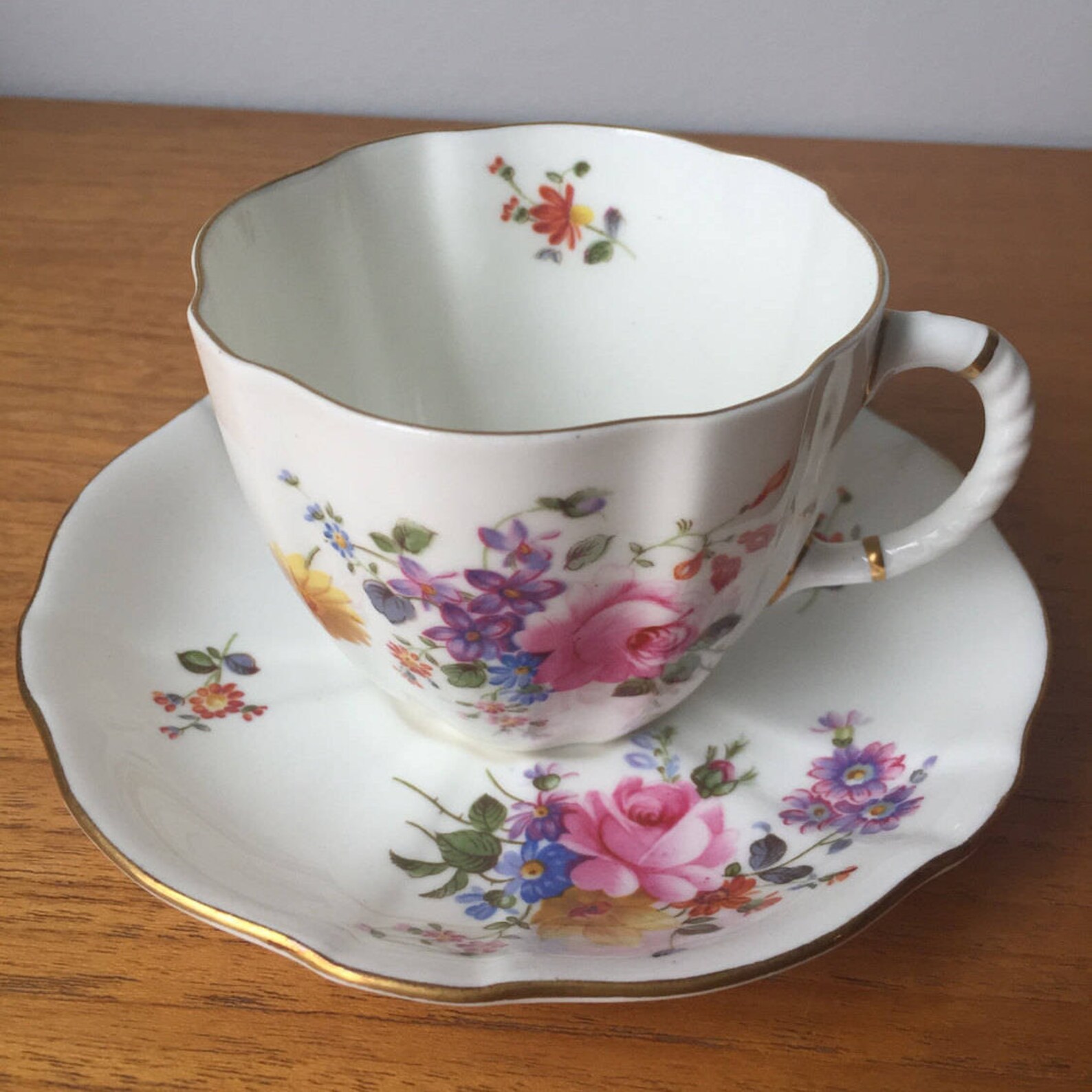 Royal Crown Derby Tea Cup and Saucer Derby Posies | Etsy