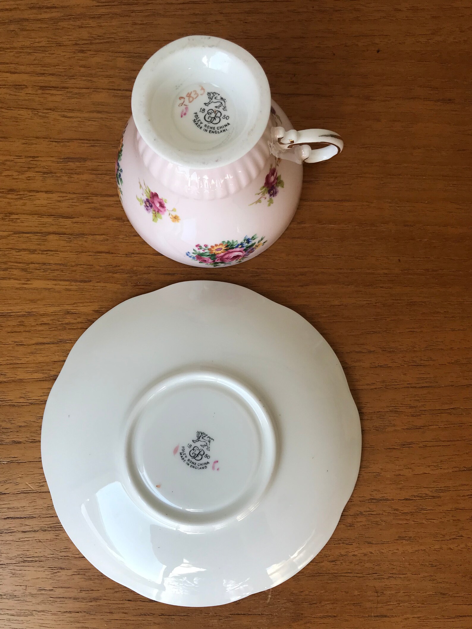 Pink EB Foley Tea Cup and Saucer Floral English Teacup and - Etsy