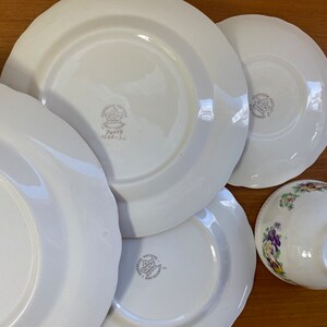 Pansy Dinnerware Set, Sovereign Potters Earthenware Purple White and ...