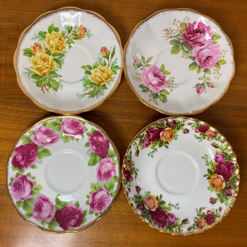 Royal Albert Tea Set Rose Pattern Teacups and Saucers Pink - Etsy