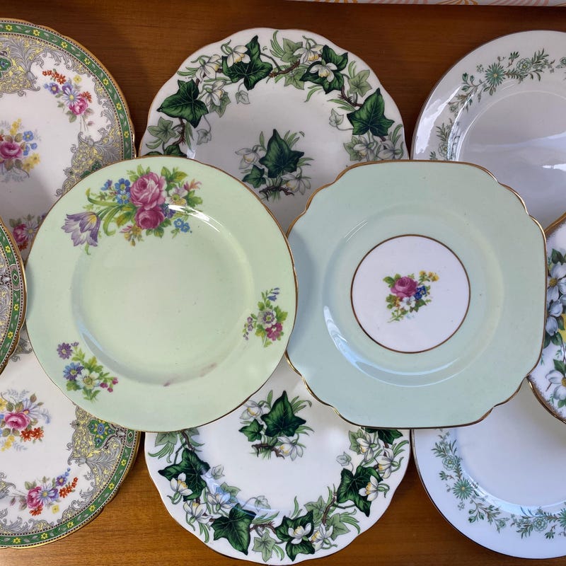 Floral China Plates - Etsy