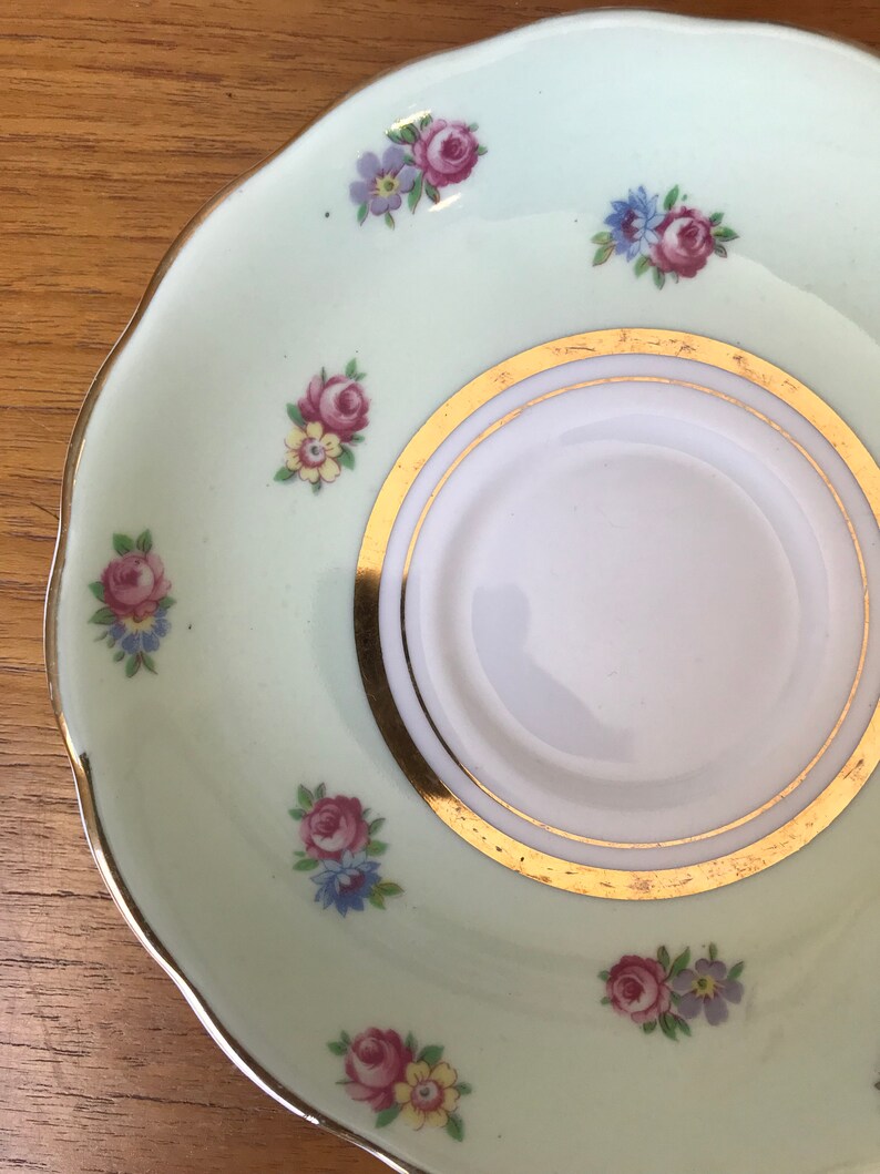 Colclough Green Tea Cup and Saucer Light Pastel Green Teacup | Etsy