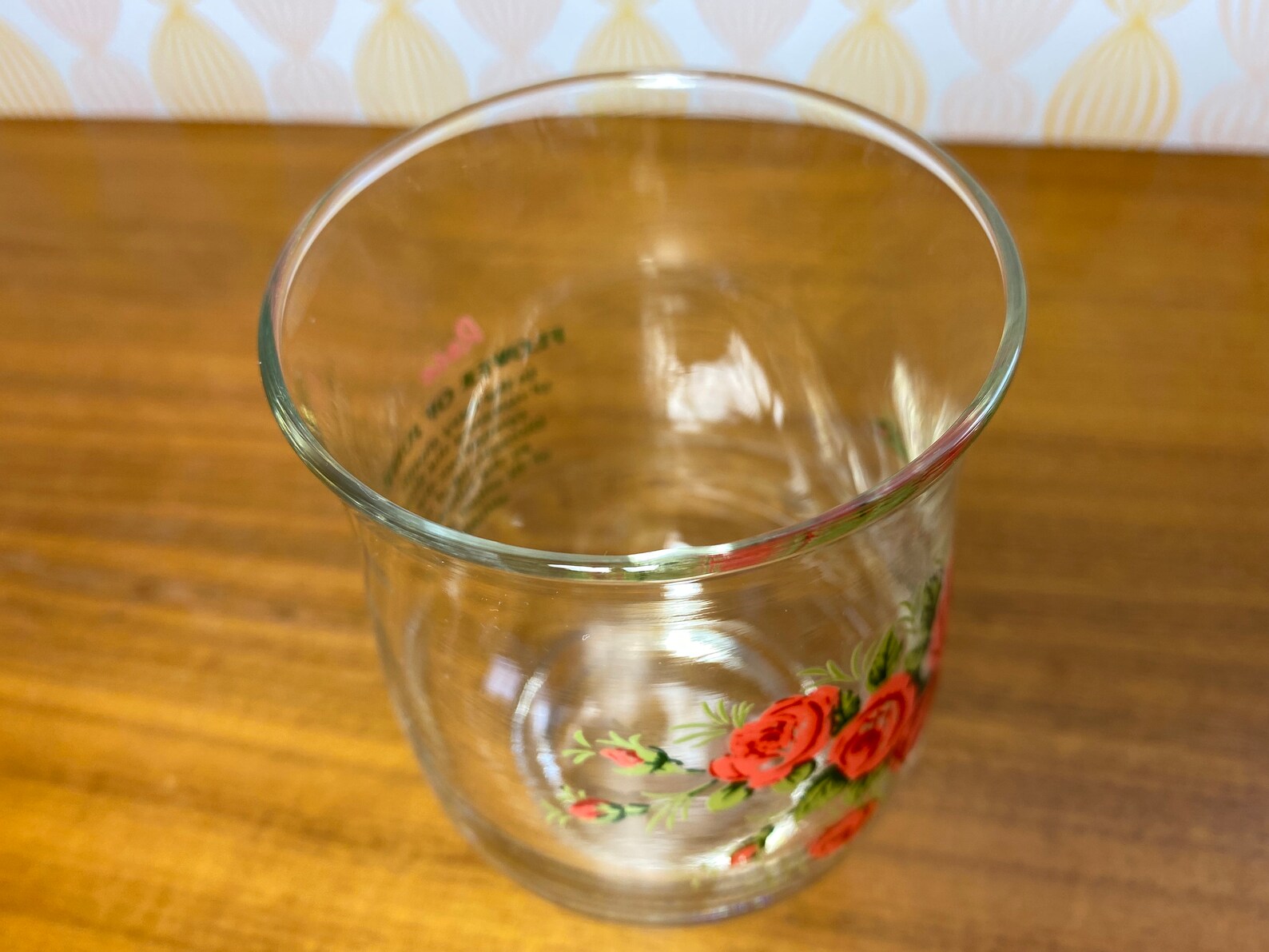 June Roses Flower of the Month Glass Vintage Drinking Glass | Etsy